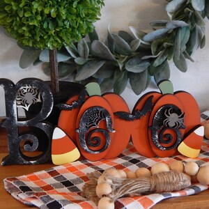 Wood Halloween Boo Letters, Halloween Decor - Etsy