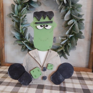 Frankenstein Wood Halloween Decor, Halloween Coffee Bar Decor ...