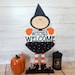 Halloween Welcome Standing Witch Halloween Decor Wood - Etsy