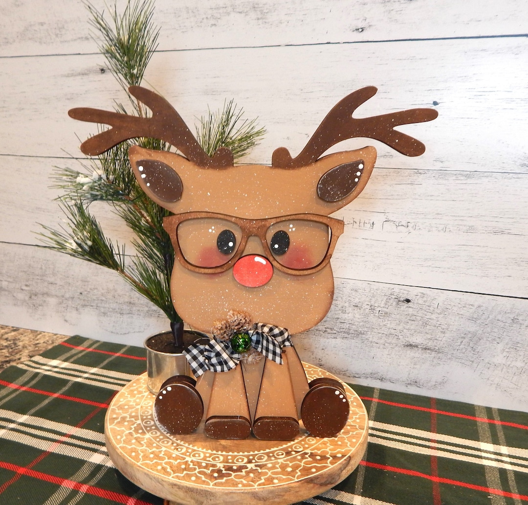 Christmas Reindeer, Rudolph Wood Decor. Reindeer Decor, Wood Reindeer ...