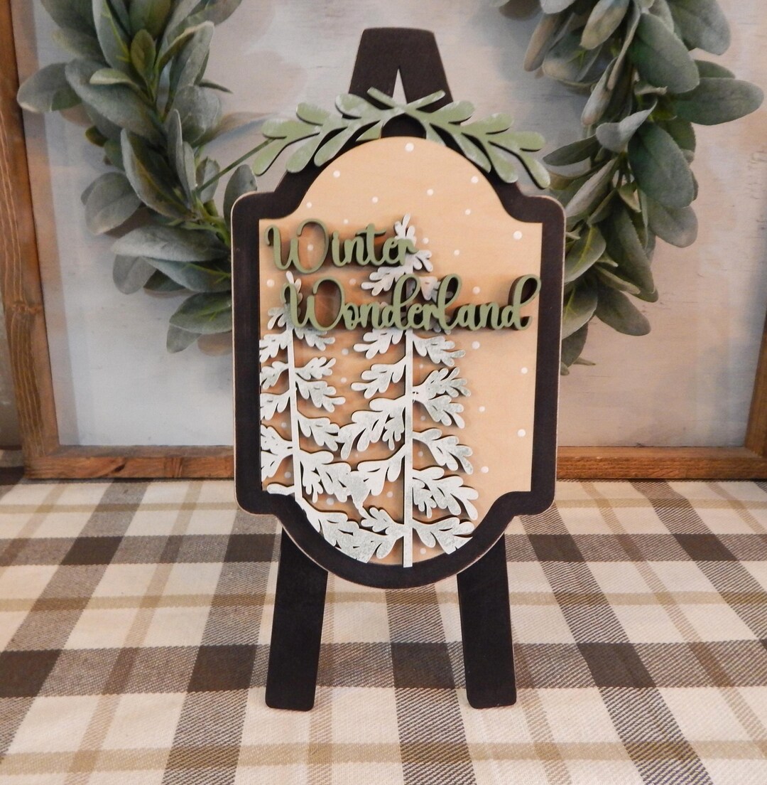 Winter Wonderland Wood Insert for the Interchangeable Easel Frame ...