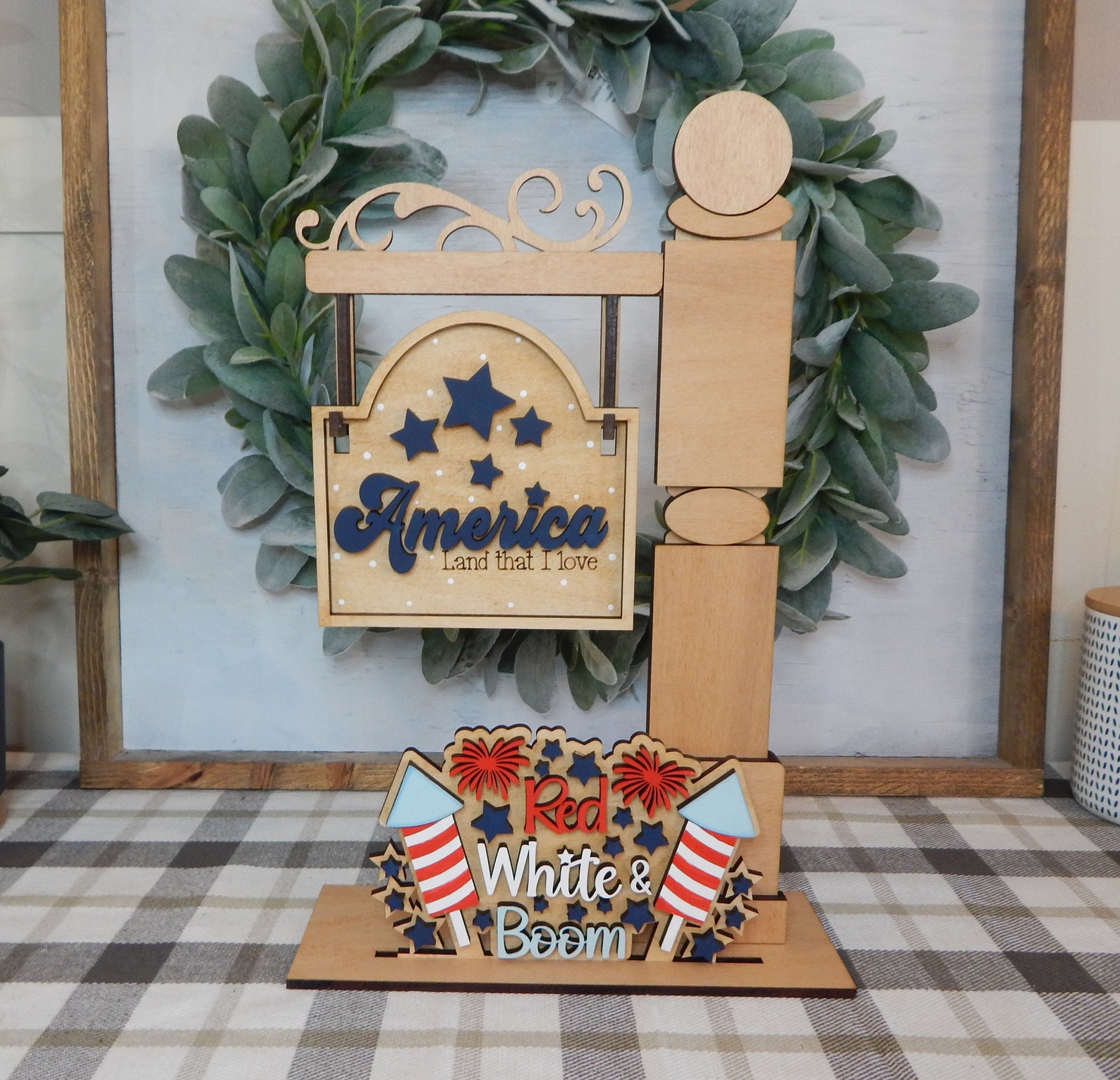 Interchangeable 4th of July Sign and Insert for the Mini Post and Door ...