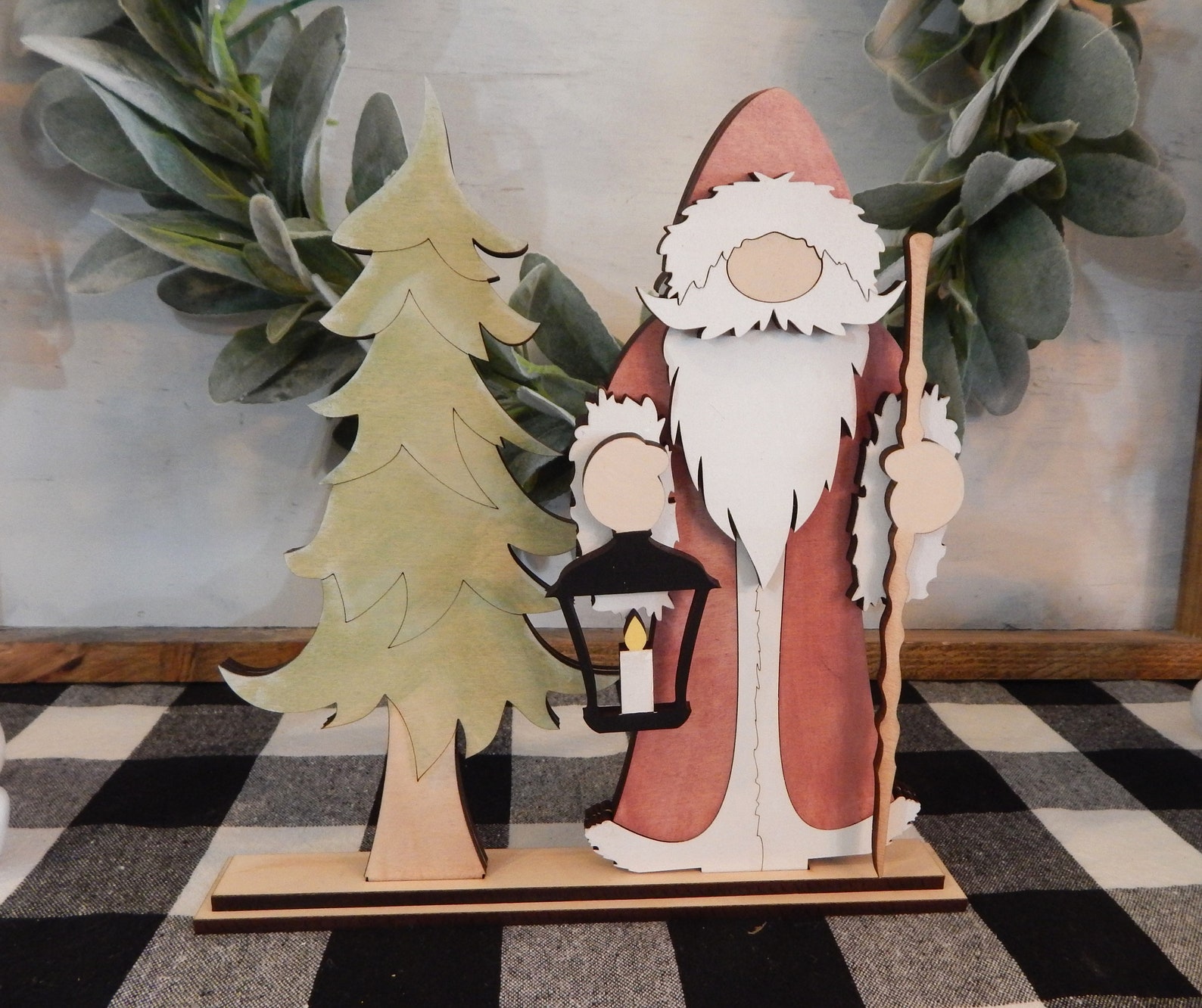Rustic Santa Christmas Decor - Etsy