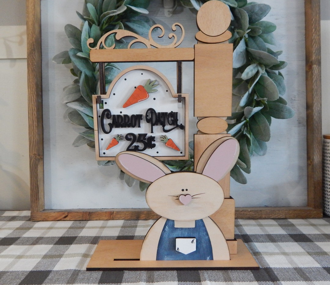 Carrot Patch Easter Sign and Insert for Interchangeable Mini Post ...