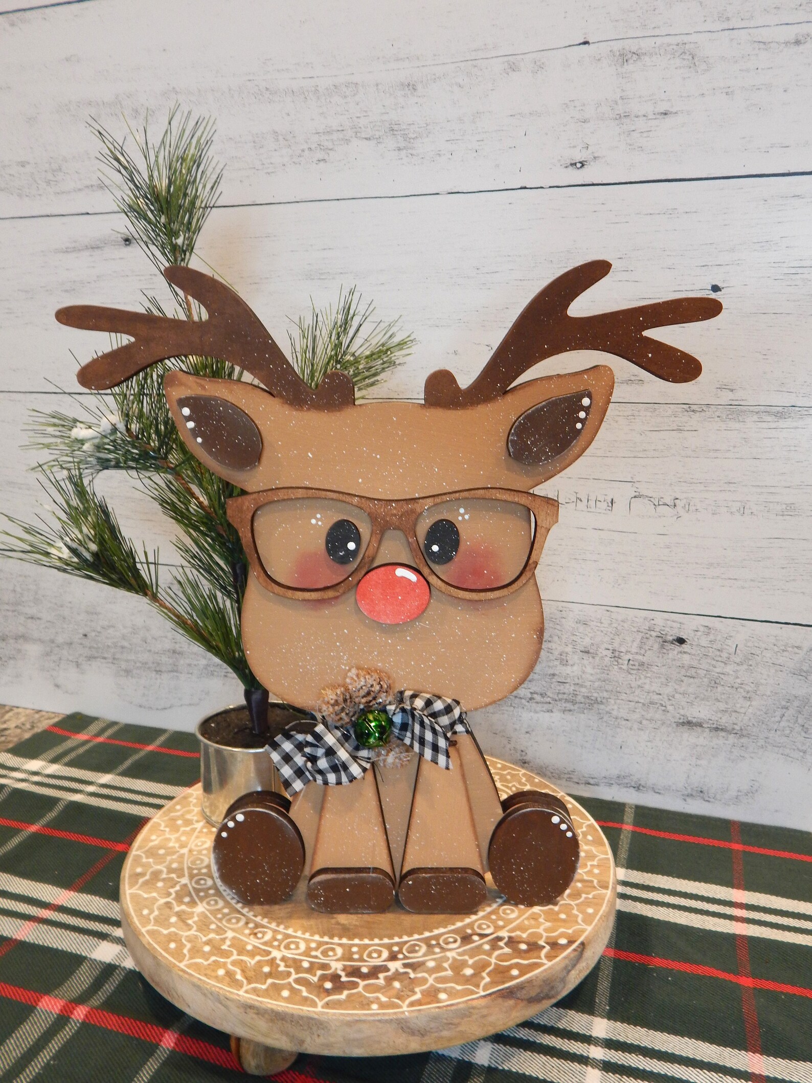 Christmas Reindeer, Rudolph Wood Decor. Reindeer Decor, Wood Reindeer ...