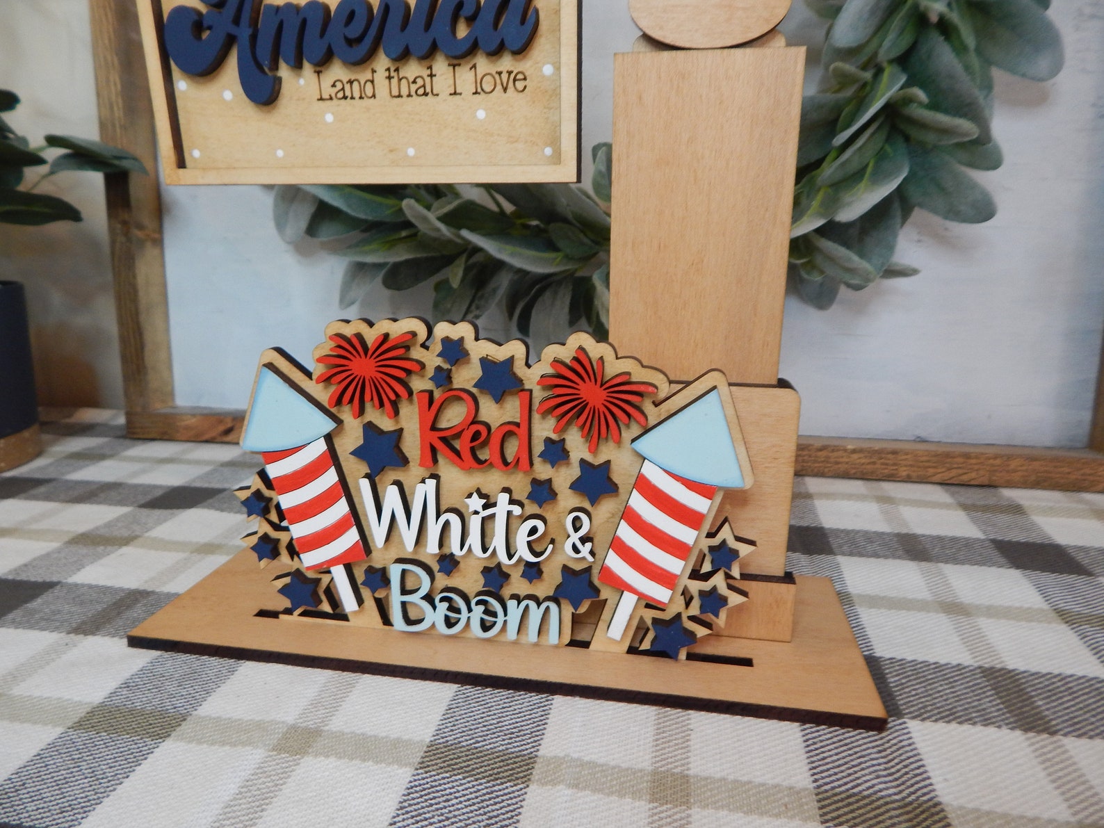 Interchangeable 4th of July Sign and Insert for the Mini Post and Door ...