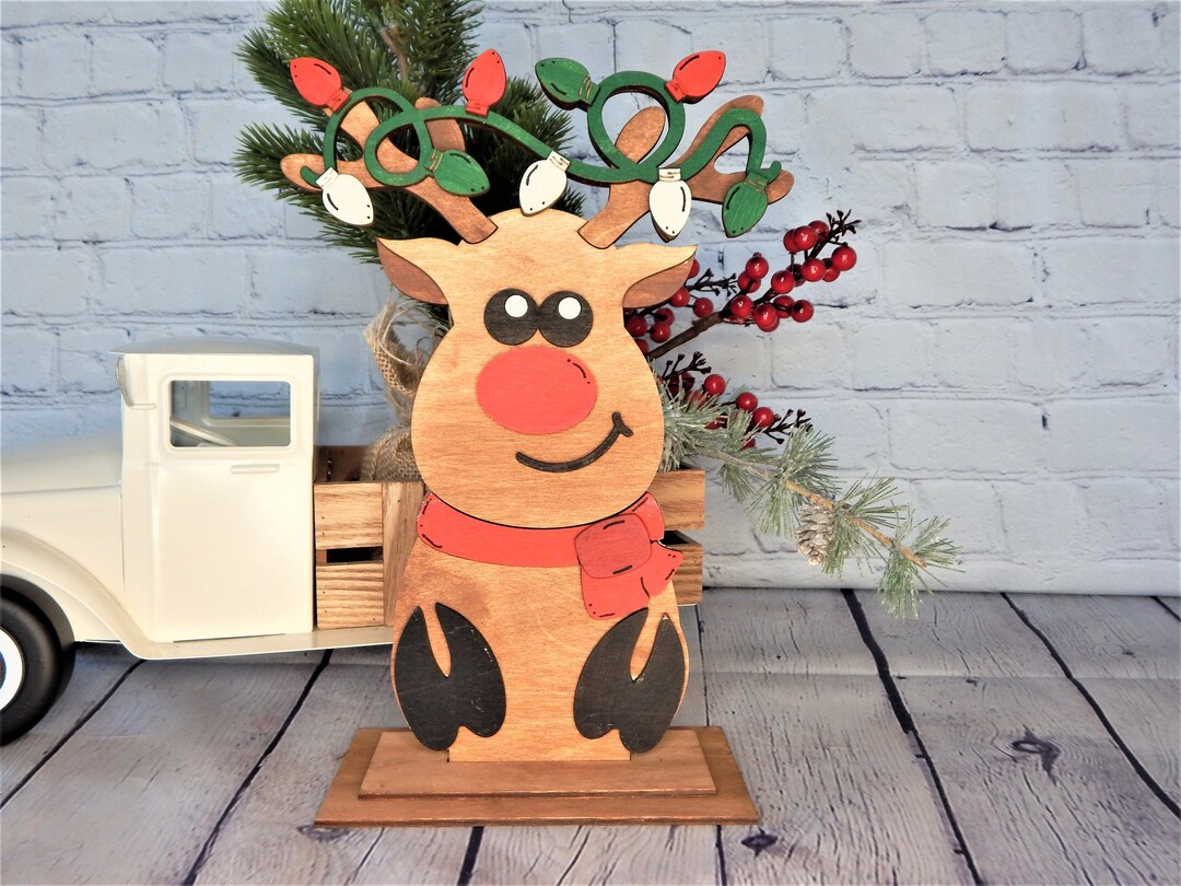 Rudolph the Red Nose Reindeer Wood Decor, Christmas Decor, Wood ...