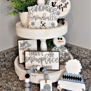 Snowman BRRR Winter Tiered Tray Decor, Baby It's Cold Outside Sign ...