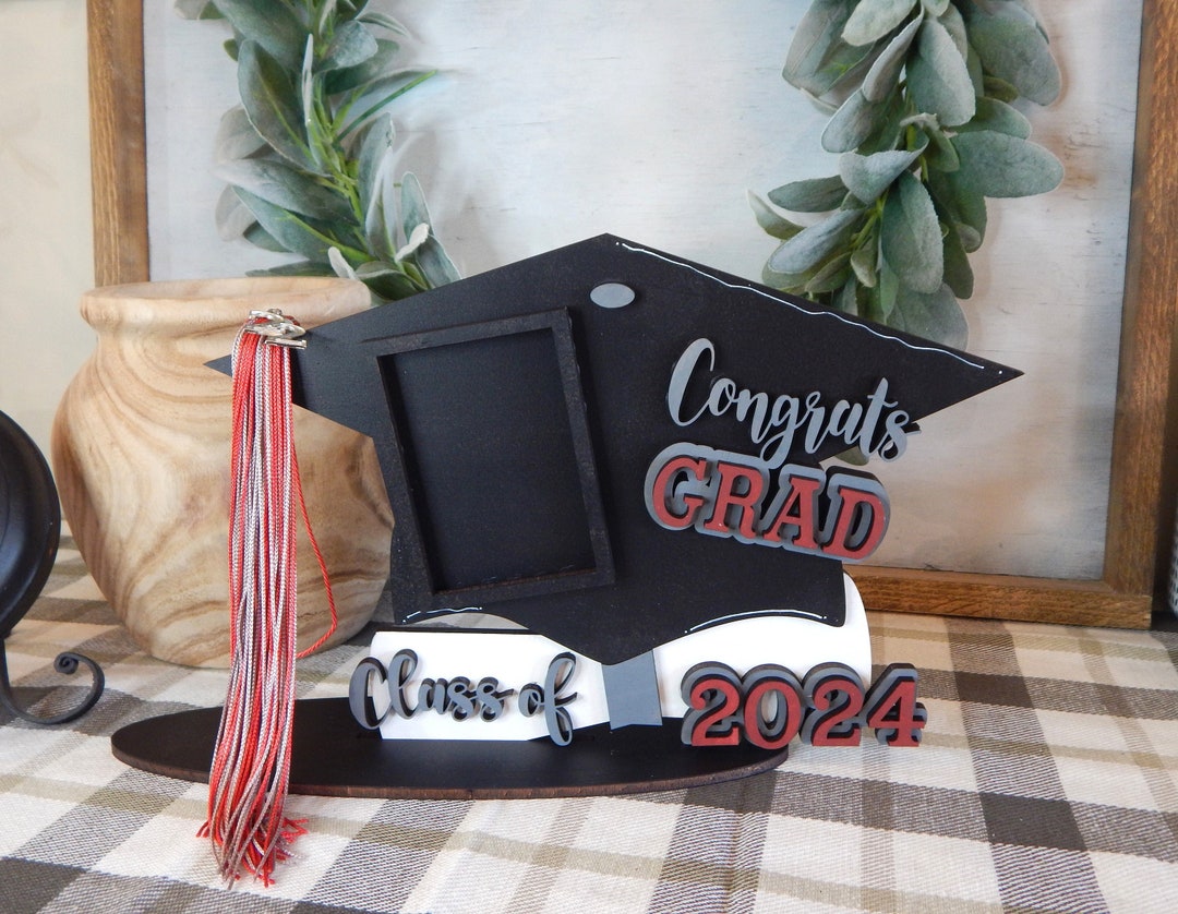 Graduation Table Decor With Picture Frame and Tassel Display - Etsy
