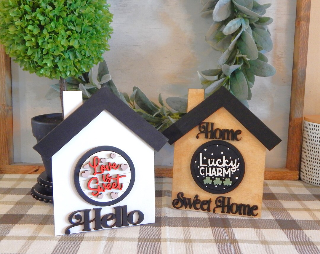 Interchangeable Seasonal House for 3" Rounds, Seasonal Decor - Etsy