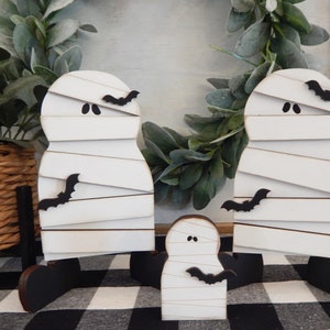 Wood Halloween Mummy Decor, Halloween Decor - Etsy