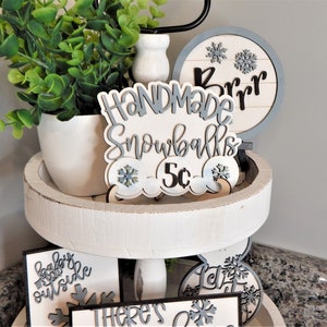 Snowman BRRR Winter Tiered Tray Decor, Baby It's Cold Outside Sign ...
