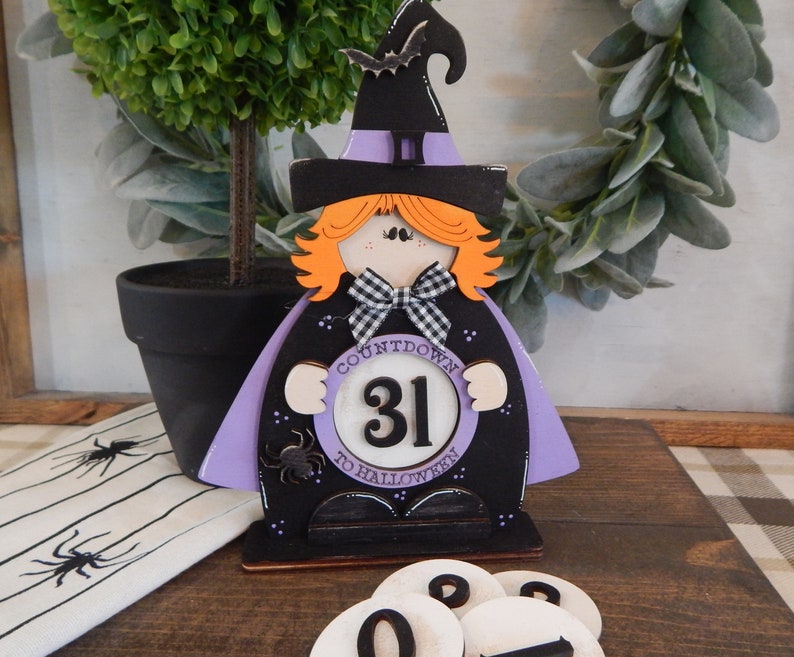 Witch Countdown to Halloween Home Decor - Etsy