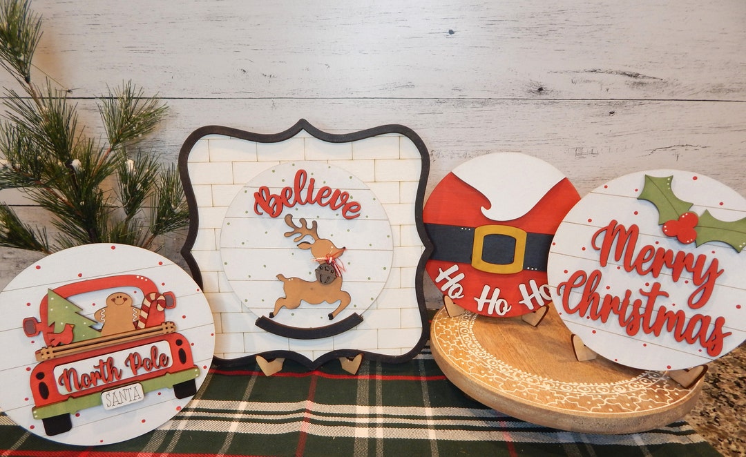 Seasonal Interchangeable Wood Frame and Signs, Christmas Signs ...