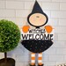 Halloween Welcome Standing Witch Halloween Decor Wood - Etsy