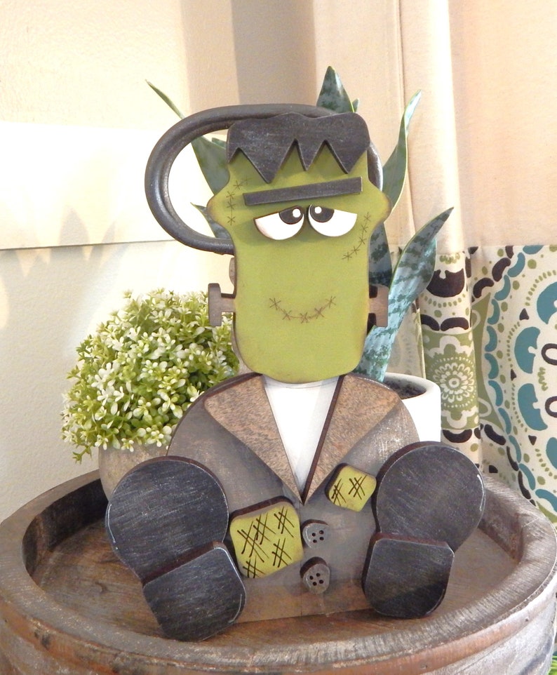 Frankenstein Wood Halloween Decor, Halloween Tiered Tray Decor - Etsy