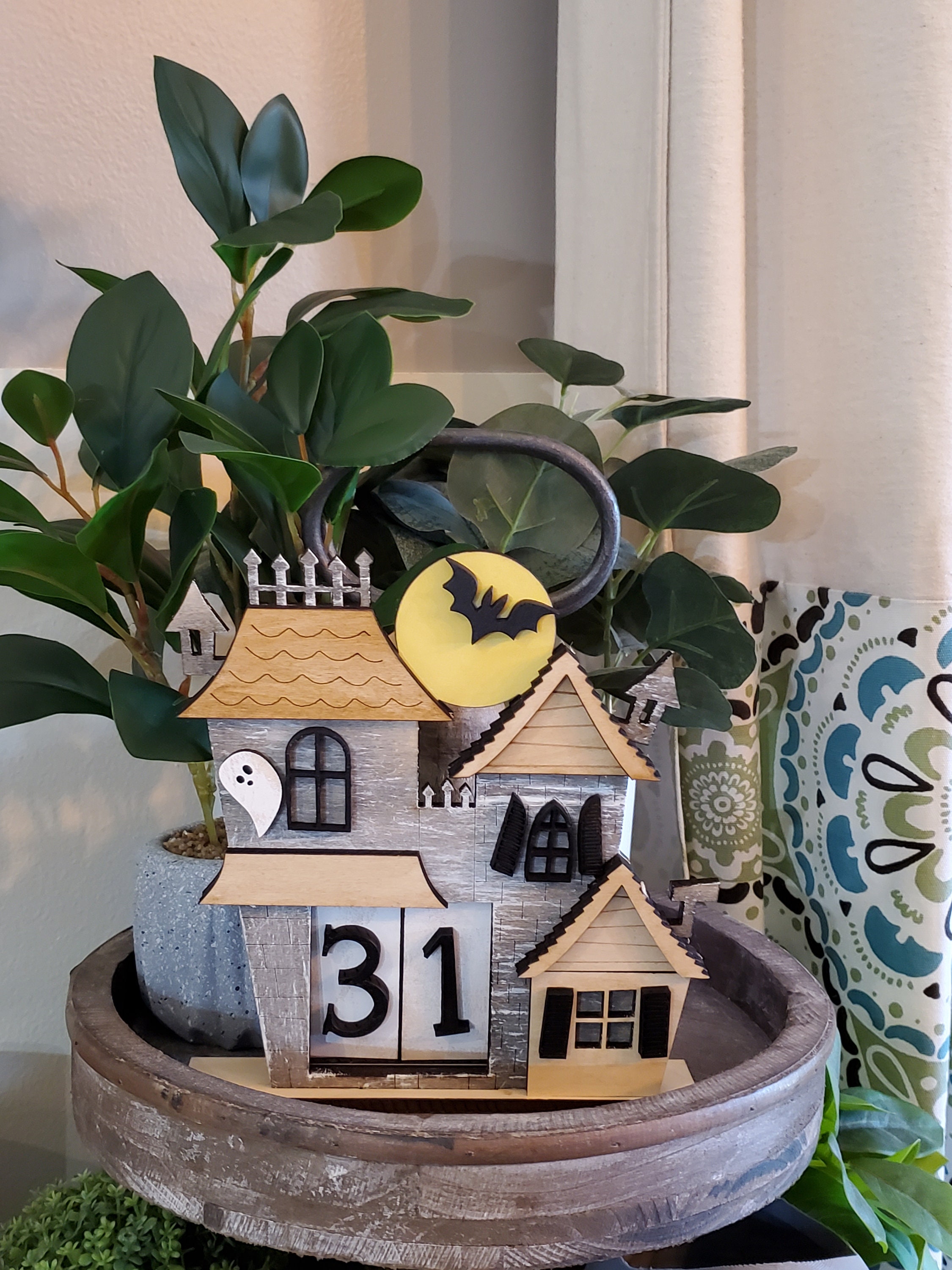 Halloween Countdown Haunted House | Halloween Decor | Halloween Wood ...