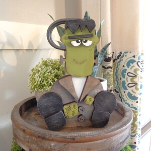 Frankenstein Wood Halloween Decor, Halloween Tiered Tray Decor - Etsy