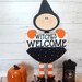 Halloween Welcome Standing Witch, Halloween Decor, Wood Halloween Decor ...