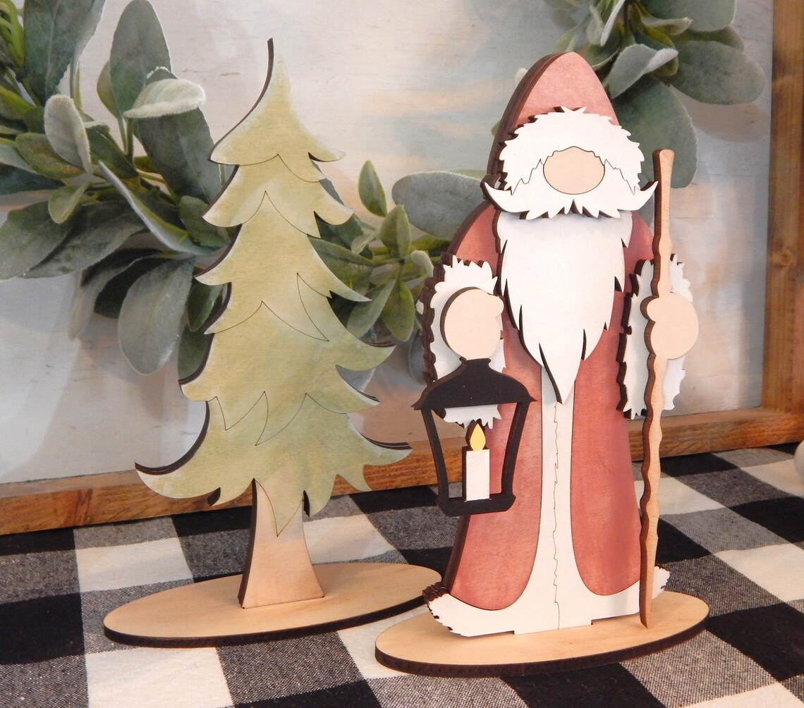 Rustic Santa Christmas Decor - Etsy