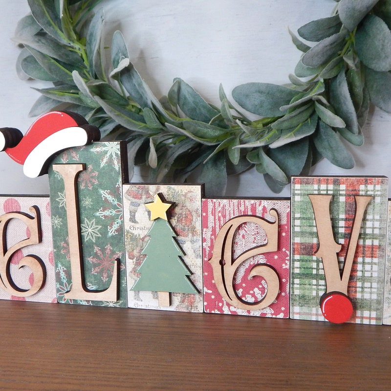 Christmas Block Letters - Etsy