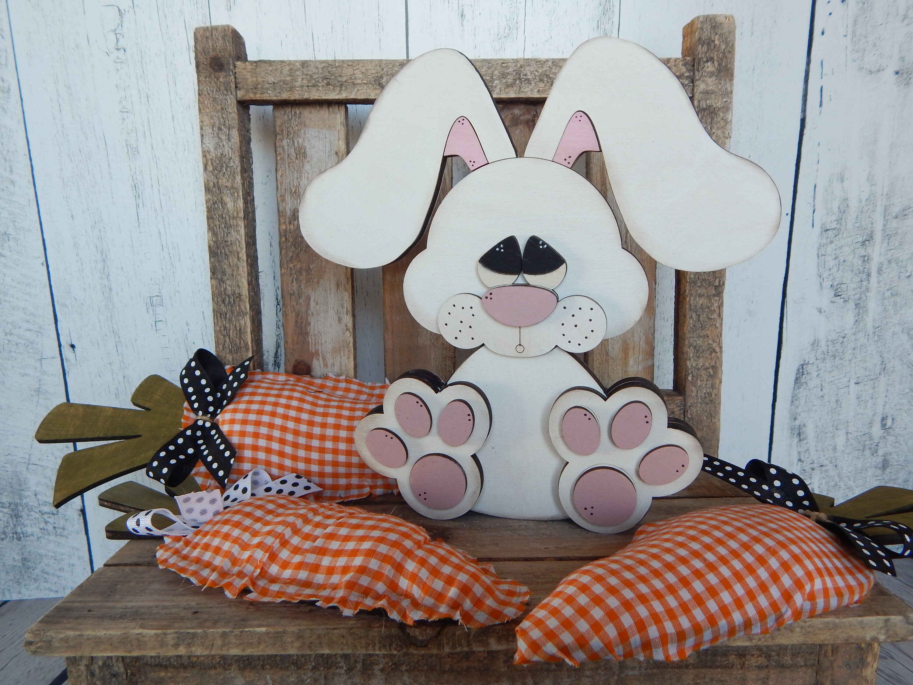 Mini 8x8 Wood Easter Bunny Chunky Easter Bunny Easter Decor - Etsy