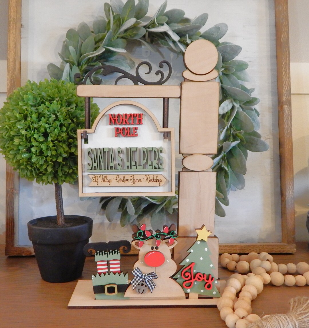 Interchangeable Post Signs for Christmas, Christmas Decor, Christmas ...