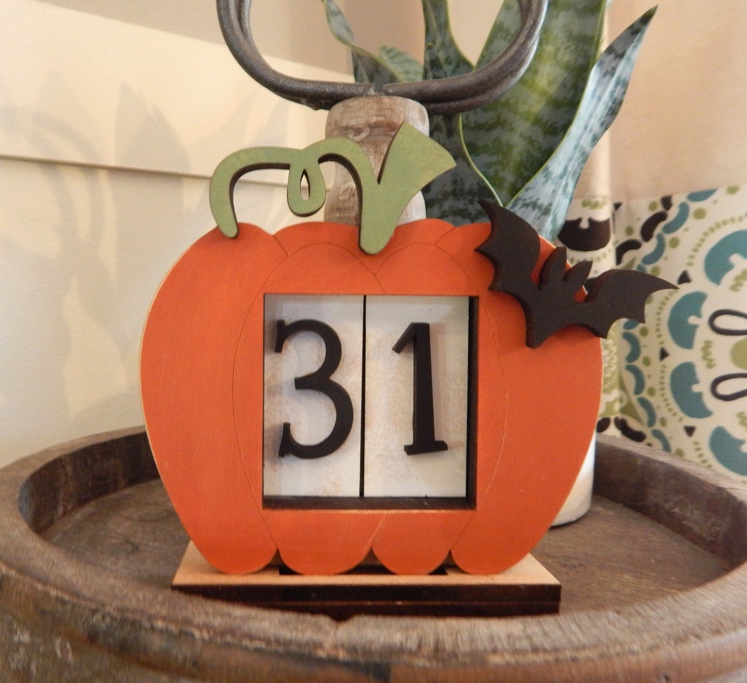 Halloween Pumpkin Countdown | Halloween Countdown | Pumpkin Decor | - Etsy