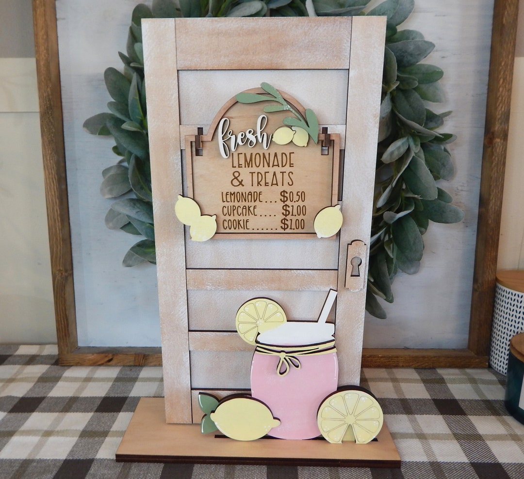Summer Time Lemonade Display for Interchangeable Post and Door, Summer ...