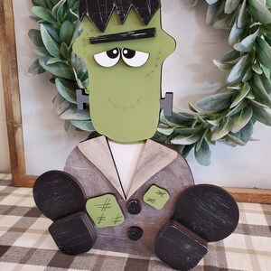 Frankenstein Wood Halloween Decor, Halloween Coffee Bar Decor ...