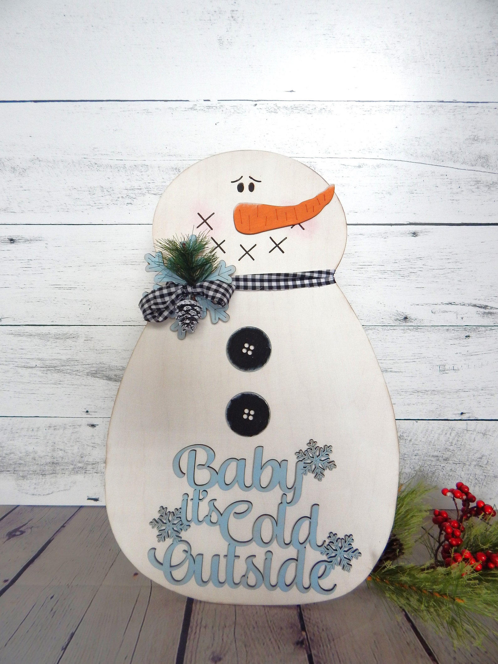 Wood Snowman, Winter Decor for the Table, Christmas Decor for Table ...