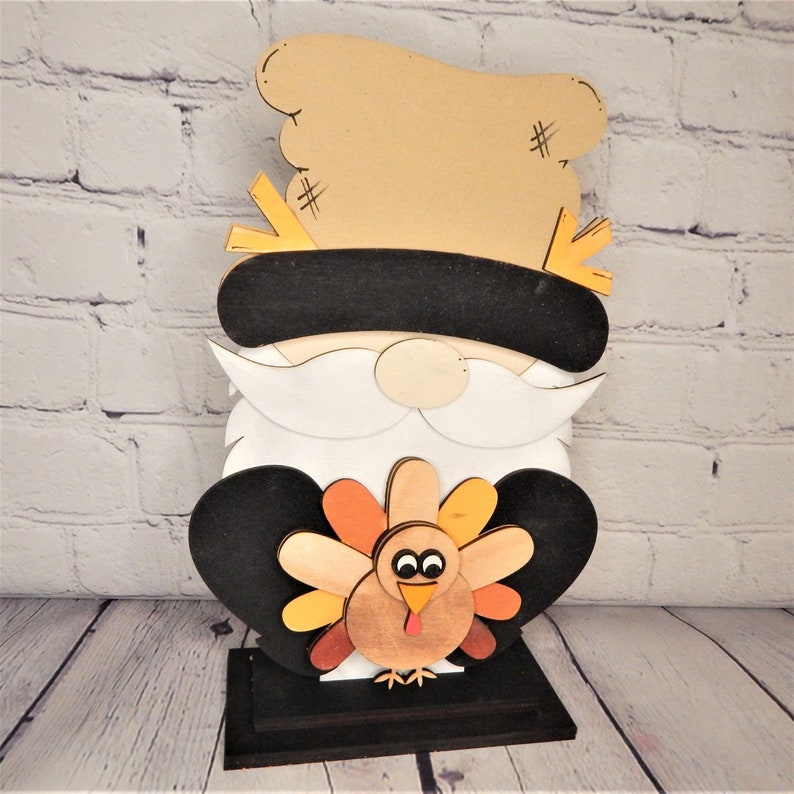 Wood Fall Scarecrow With Turkey thanksgiving Table Decor - Etsy