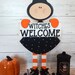 Halloween Welcome Standing Witch Halloween Decor Wood - Etsy