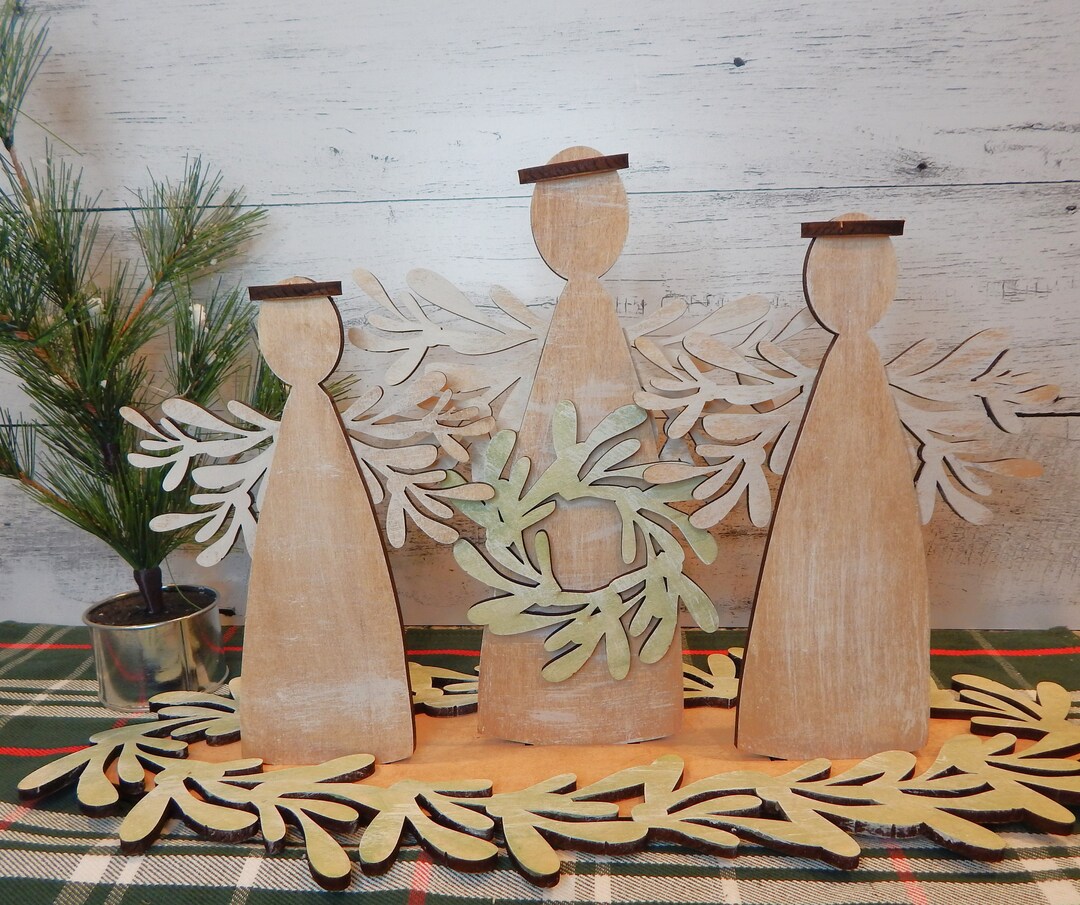 Christmas Angel Trio Mantle Decor, Christmas Table Decor, Christmas ...