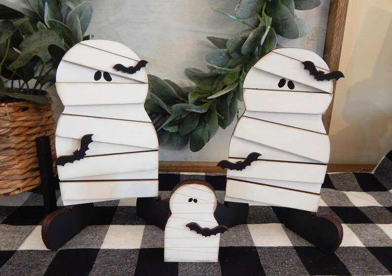 Wood Halloween Mummy Decor, Halloween Decor - Etsy