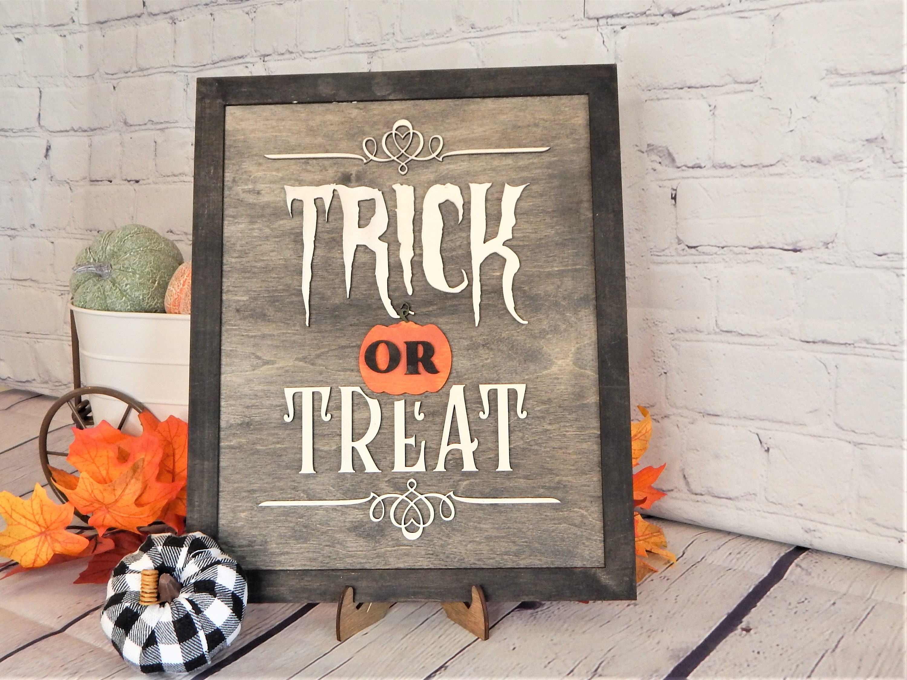 Wood Trick Or Treat Sign