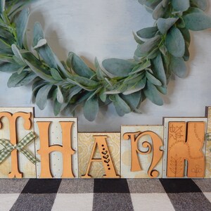 Give Thanks Thanksgiving Word Blocks, Thanksgiving Decor - Etsy