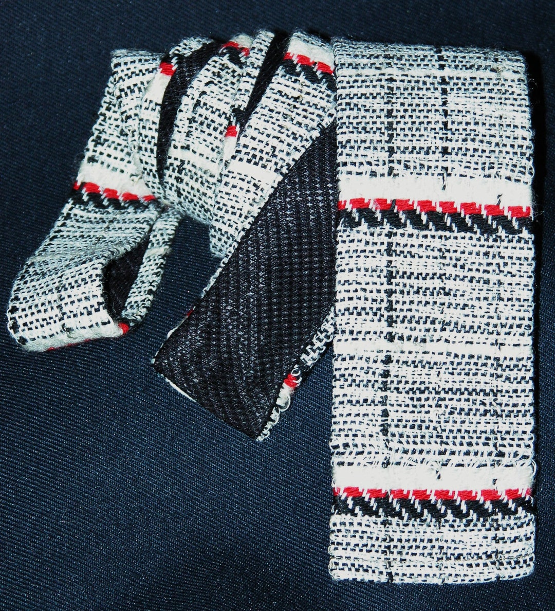 Vintage 1950s Tweed Necktie: Skinny Square-end Wool Rayon Tie - Etsy