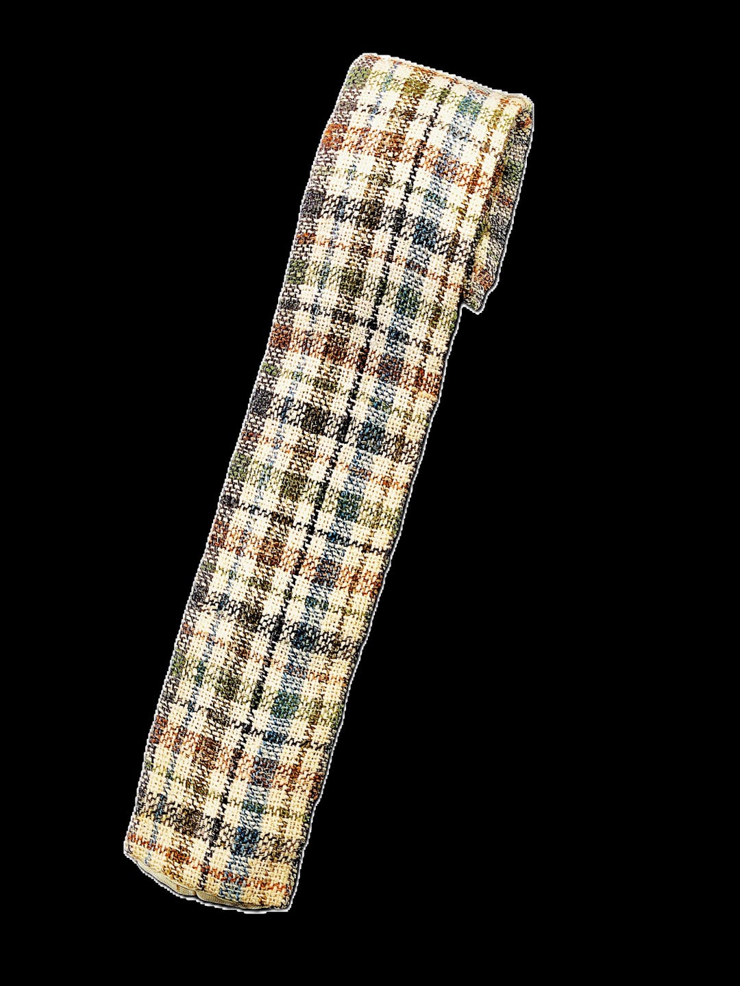 Vintage ROOSTER Skinny 2" Square-end Neck Tie ~woven Plaid ~silk/wool ...