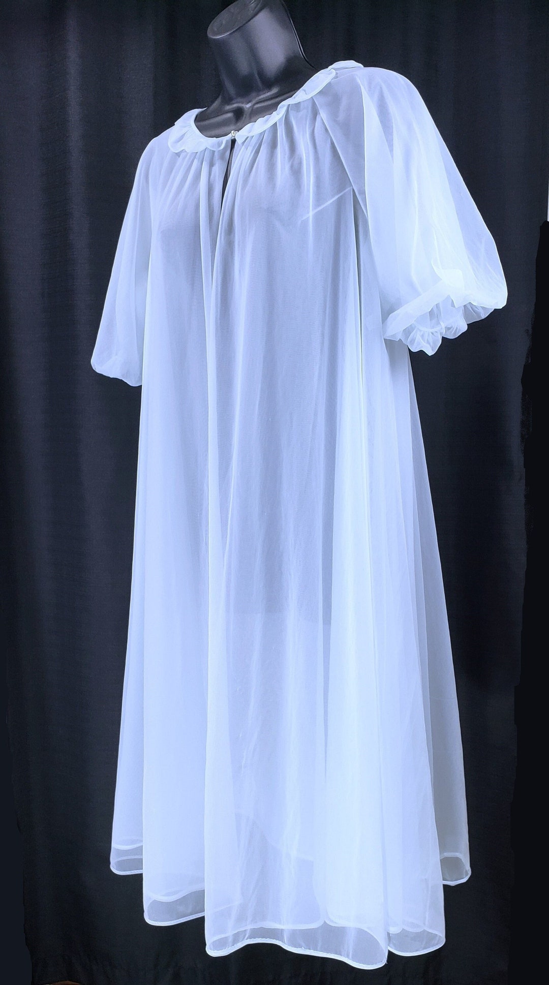 Vintage 1950s ~VANITY FAIR~ Sheer Full Peignoir Robe~ S/M~ Double ...
