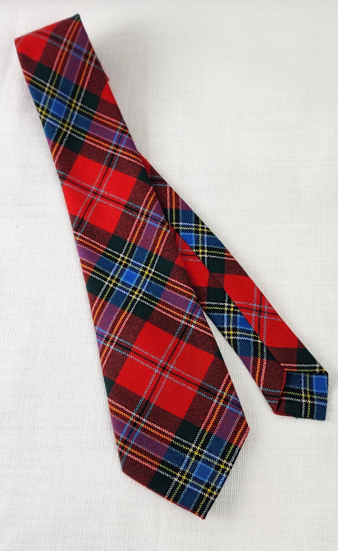 Vintage Luxury Wool Tie Necktie Red Plaid Tartan ~maclean of Duart ...