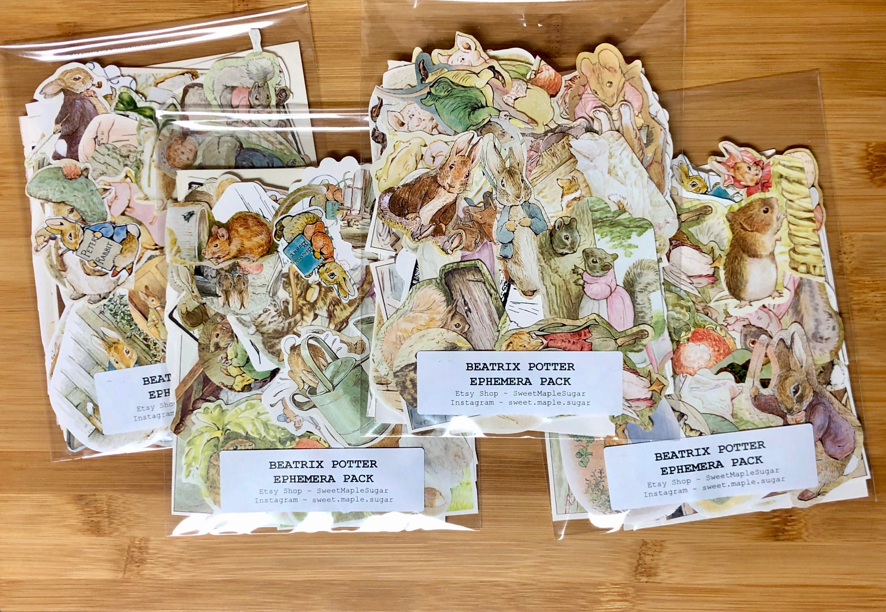 Papercraft Paper Vintage BEATRIX POTTER Paper EPHEMERA Mixed Scrap Pack ...