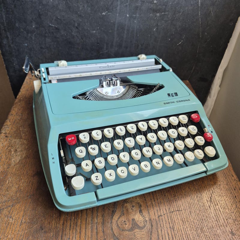 Blue Typewriter - Etsy
