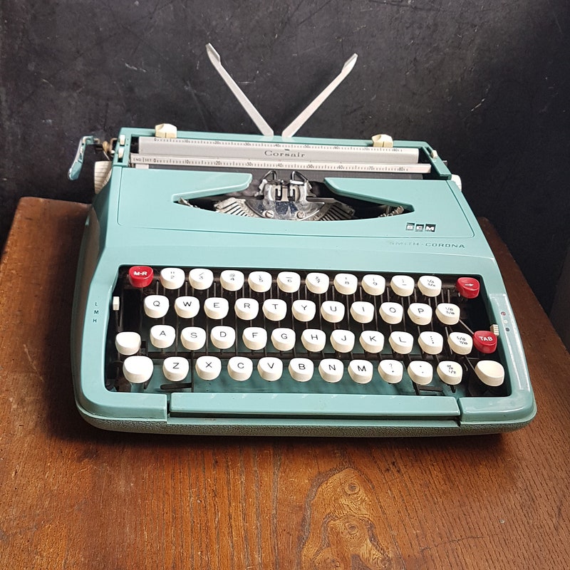 Blue Typewriter - Etsy