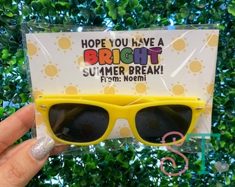 Kids Sunglass Favor, End of School Year, Last Day of School, Classroom ...