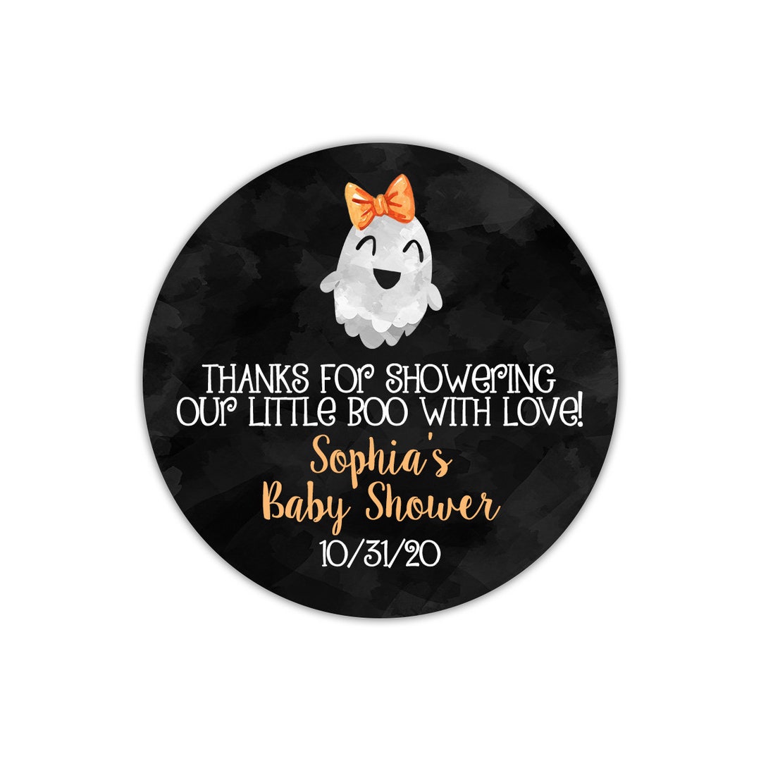 Halloween Baby Shower Stickers: Our Little Boo Party Favor Labels - Etsy