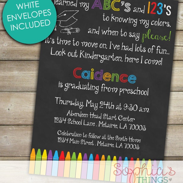 Daycare Graduation Invitation - Etsy
