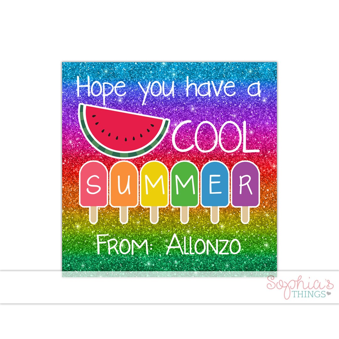 End of School Year Gift Tags, Teacher Student Gift, Summer Gift, Class ...