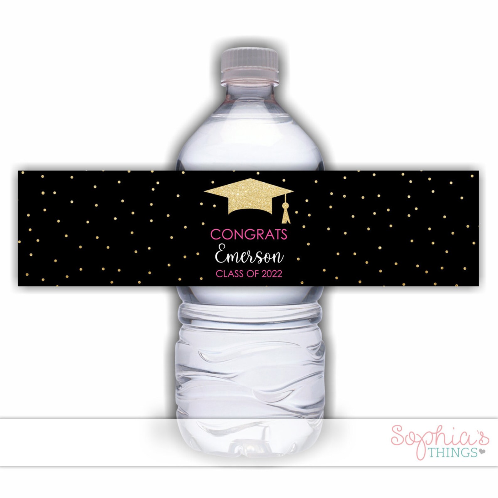 Graduation Party Water Bottle Labels Personalized WATERPROOF | Etsy