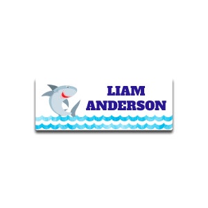 Shark School Supply Labels, Waterproof Labels, Personalized Name Labels ...